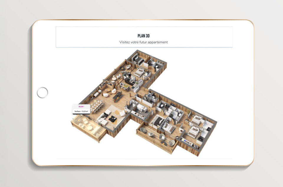 Plan 3D interactif Chalet Nagano | Les Gets – IDlia studio